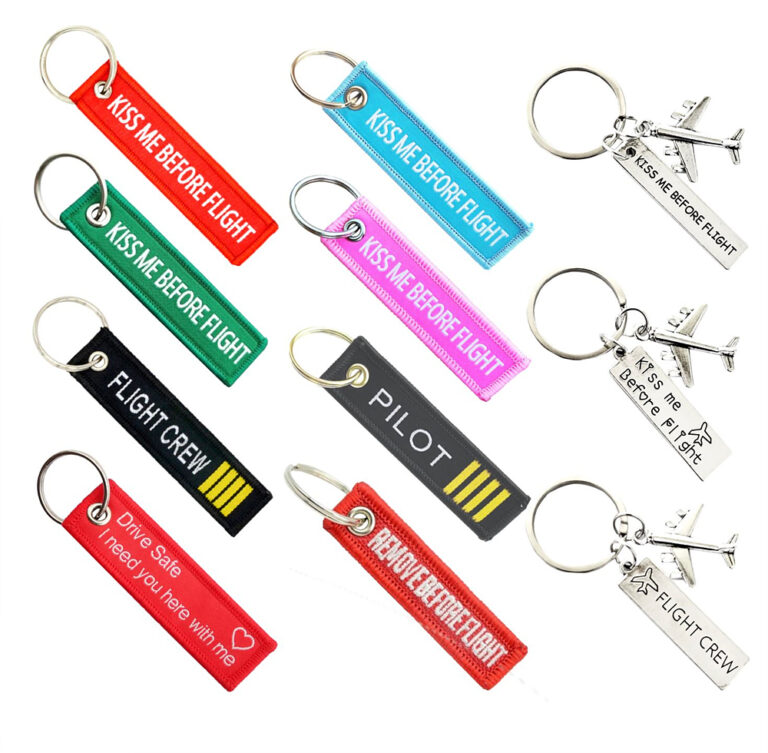 Mini Keychain Kiss me Remove before flight Pilot Flight Attendant – PU ...