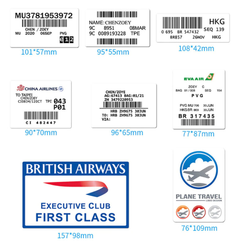 Airline logo Boarding pass stickers Luggage Decoration – PU AIR KOREA