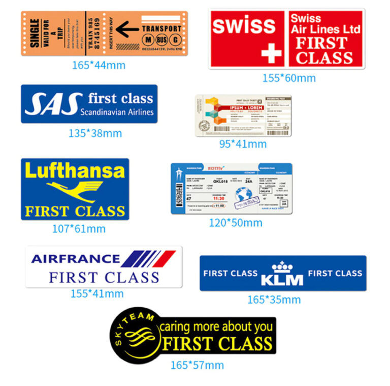 Airline logo Boarding pass stickers Luggage Decoration – PU AIR KOREA
