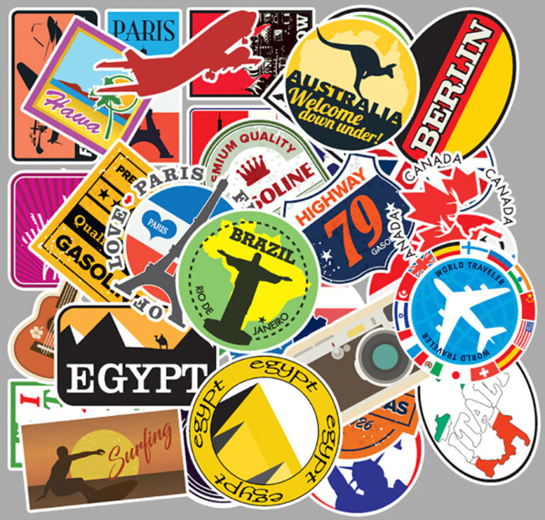 Airline logo Boarding pass stickers Luggage Decoration – PU AIR KOREA