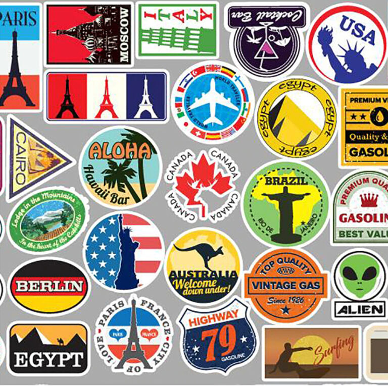 Airline logo Boarding pass stickers Luggage Decoration – PU AIR KOREA