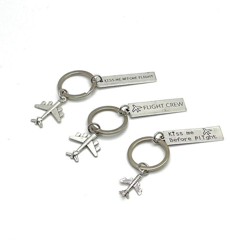 Mini Keychain Kiss me Remove before flight Pilot Flight Attendant – PU ...