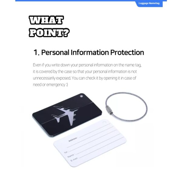 Aluminium Luggage baggage Suitcase Name Tag Airplane Airport Travel ...