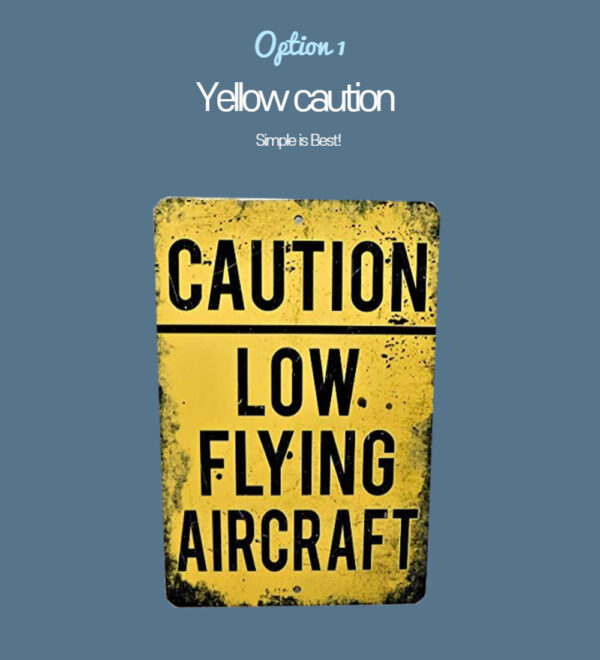 Vintage Antique Frame airport warning sign Hangar Home Decoration – PU ...