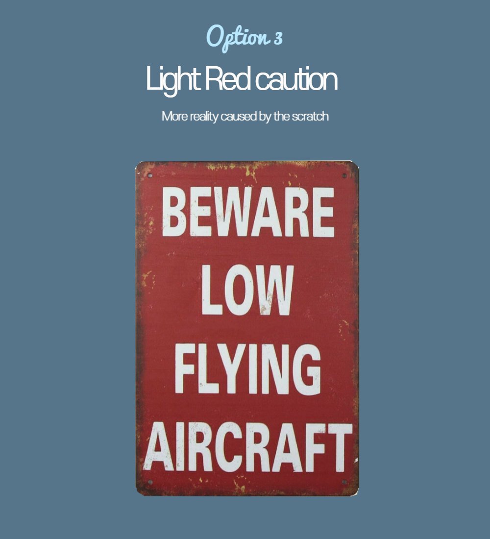 Vintage Antique Frame airport warning sign Hangar Home Decoration – PU ...