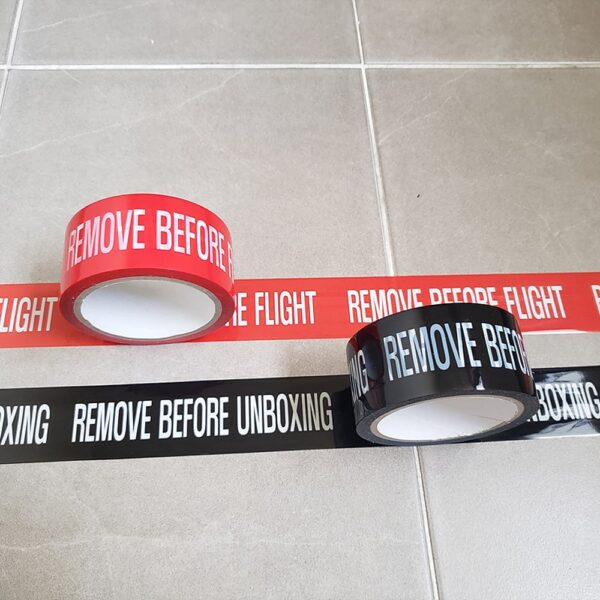 Remove Before Flight Unboxing Box Tape Red Black – PU AIR KOREA